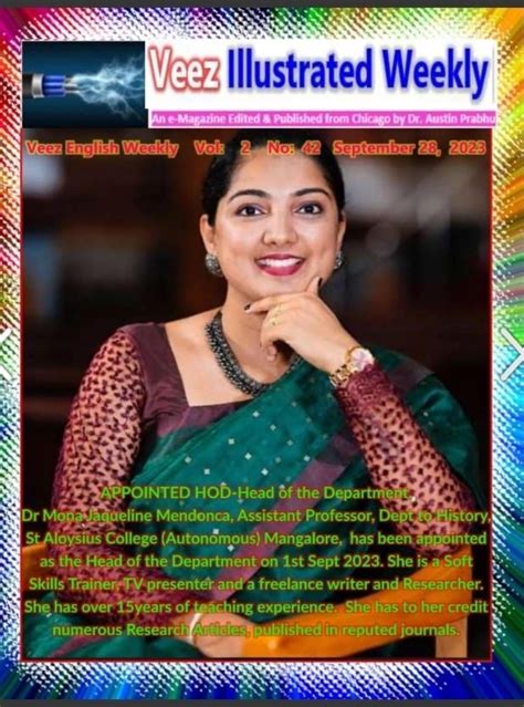 Dr Mona Mendonca On Linkedin Happy To Have Featured On The Cover Page