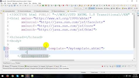 Templates In Jsf Framework Youtube