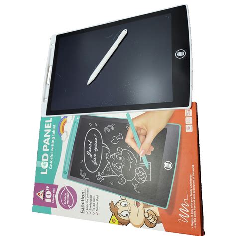 Детски Lcd таблет за рисуване и писане 10 инча с бутон за изтриване бял 27 см Emag Bg