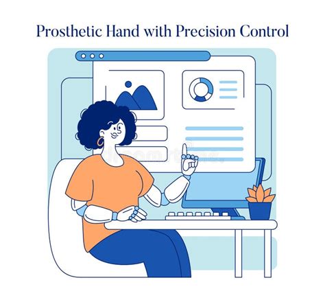 Adaptive Technology Flat Vector Illustration Stock Vector Illustration Of Ergonomic Computer