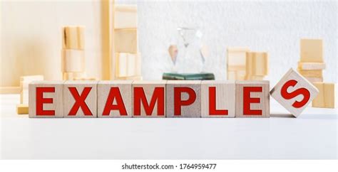 Examples Word Written On Wood Block Stock Photos Images Photography Shutterstock