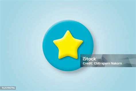 파스텔 배경에 파란색 원이있는 귀여운 노란색 별 고객 평가 피드백 개념 1에 대한 스톡 벡터 아트 및 기타 이미지 1 3차원 형태 개념 Istock