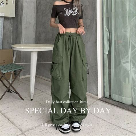 데일리나인 [무료배송]dn9ne 여성 힙합 카고 포켓 밑단 스트링팬츠 롱팬츠 통바지 여성 바지 팬츠