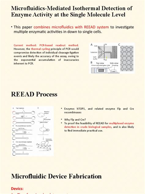 Presentation Microfluidics Pdf Microfluidics Enzyme Assay