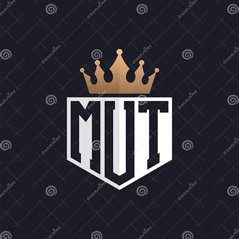 Luxury Mut Logo With Crown Elegant Initials Mut Letter Logo For