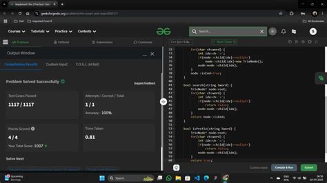 Gfg155 Gfg160 Cc Tries Implementtrie Gfg160 Dsa Geekforgeeks