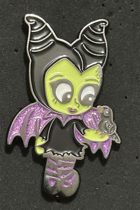 94257 Cute Glitter Maleficent And Diablo Fantasy Unlicensed Disney Pin