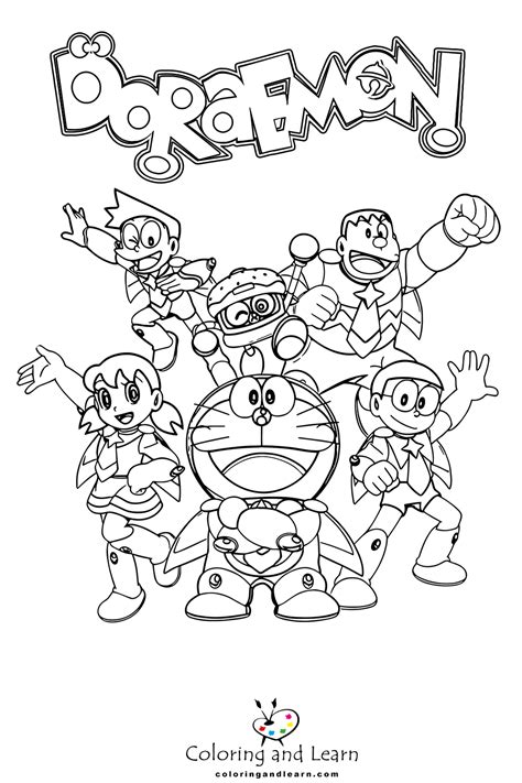 Doraemon Coloring Pages Free 2025 Coloring And Learn