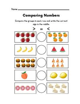 Comparing Numbers Greater Than Or Less Than By Mercedes Tate TPT