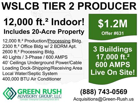 Westside I 502 Wslcb Indoor Tier 2 Cannabis Producerprocessor For
