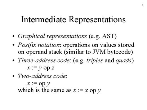 1 Intermediate Code Generation Part I Chapter 6