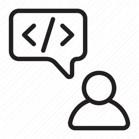 Programmer Professions Coding Speech Chat Icon Download On Iconfinder