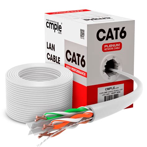 Cmple Cat6 Plenum Ethernet Cable 1000ft Cat 6 Cable Cmp 550mhz