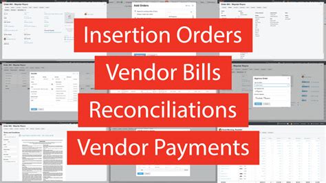 How To Automate Insertion Orders Vendor Bills Reconciliations And