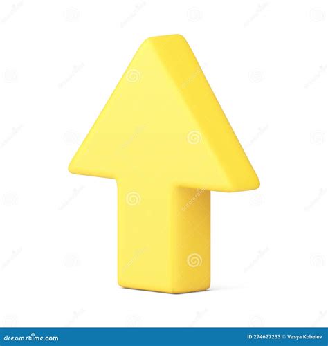 Up Arrow Directional Navigation Pointer Upward Cursor Isometric Badge 3d Icon Realistic Vector