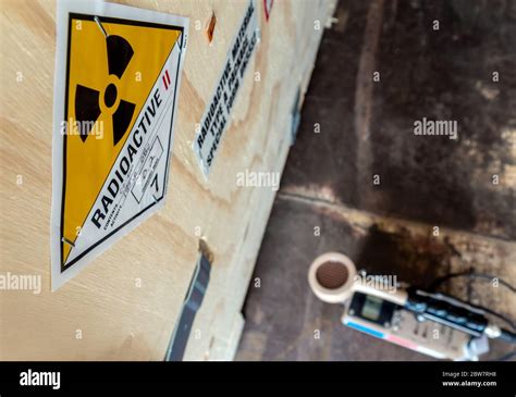 Hand Held Radiation Survey Instrument Detecting On Radioactive Material In The Package Ionizing