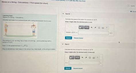 Solved Waves On A String Calculations 1 Find Speed For