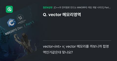 Vector 메모리영역 인프런 커뮤니티 질문and답변