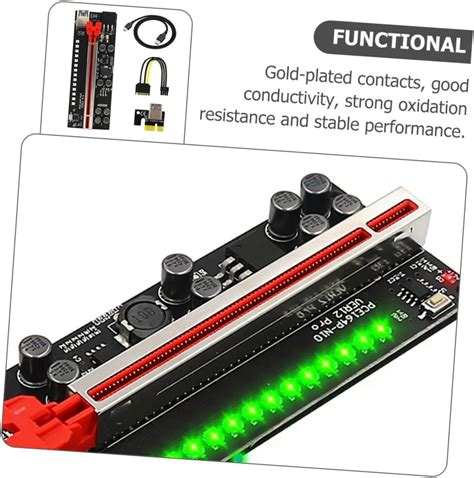 UKCOCO 6 Sets Graphics Adapter Card Mining Riser Pcie Riser Mining Gpu Extension Cable Gpu Riser