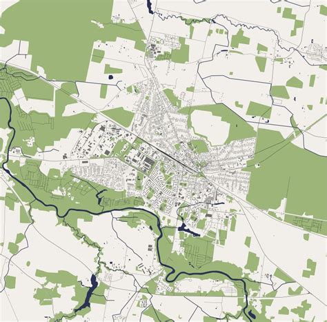 Map Of The City Of Mazeikiai Lithuania Stock Illustration