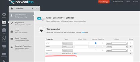 Create App Table Programmatically In Swift General Backendless Support