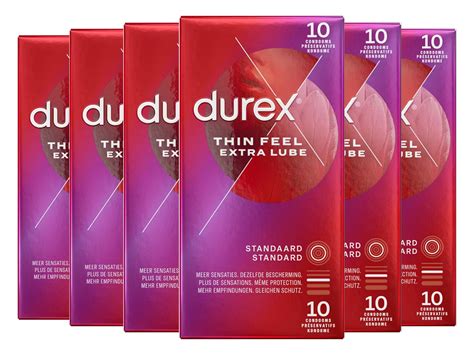 60x Durex Thin Feel Condoom Extra Glijmiddel Aanbieding Ibood