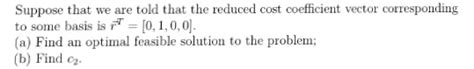 Solved 3 Consider A Standard Form Linear Programming