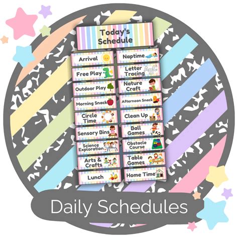 Daily Schedules And Visual Routines Daycare And Preschool Printables