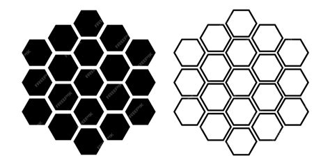 Plantilla Hexagonal De Panal Patrón Hexagonal Ilustración Vectorial