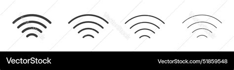 Wifi Icon Set Wi Fi Connection Sign Mobile Phone Vector Image