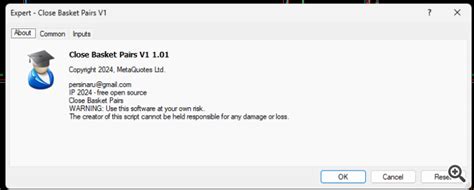 Free Download Of The Close Basket Pairs V1 Expert By Persinaru For Metatrader 4 In The Mql5