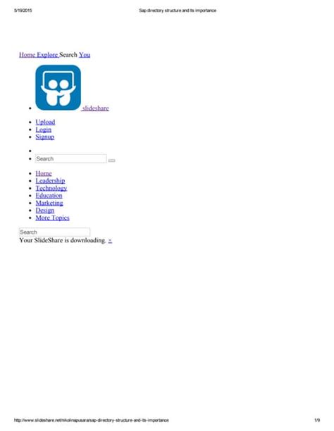 Sap Directory Structure And Its Importance Pdf