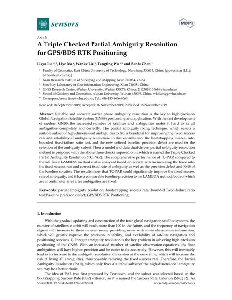 Pdf A Triple Checked Partial Ambiguity Resolution For Gpsbds Rtk Positioning