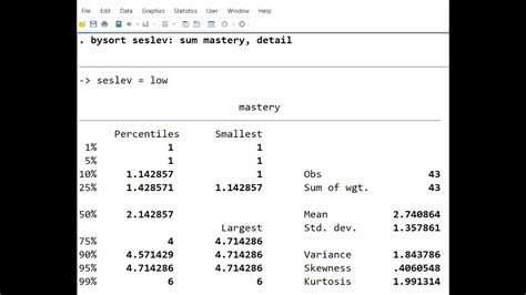 Stata Commands And Options For Performing Subgroup Analyses Sept 2021 Youtube