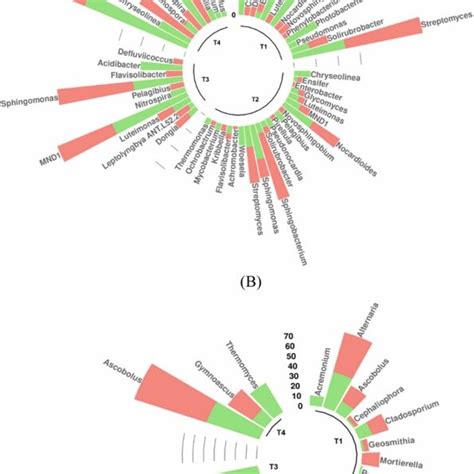 Circular Stacked Bar Chart Showing The Significant Bacterial Genera A Download Scientific