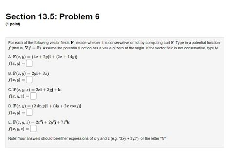 Solved Section 135 Problem 6 1 Point For Each Of The