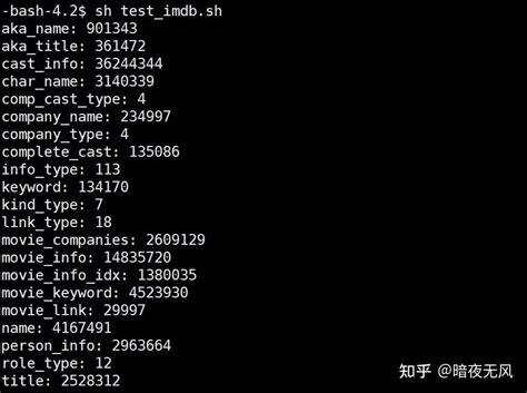 Imdb数据集导入postgresql和join Order Benchmarkjob查询生成 知乎