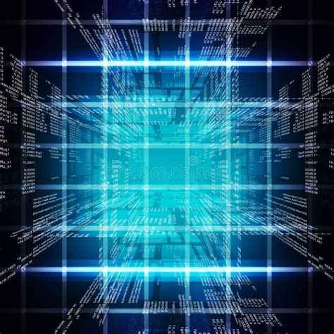 binary blue computer code stock illustration illustration of hacker