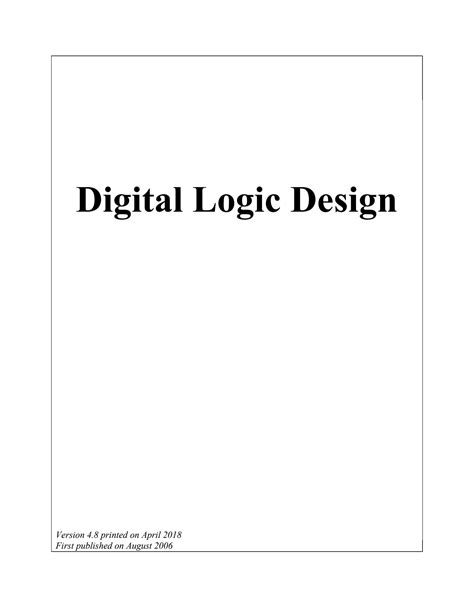 Solution Digital Logic Design Studypool