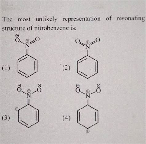 The Most Unlikely Representation Of Resonating Structure Of Nitrobenzene