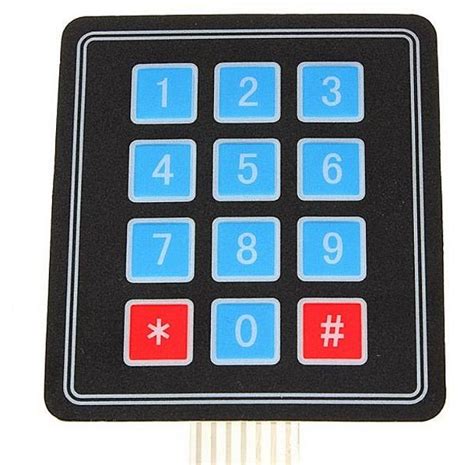 Teclado Matricial de Membrana Teclas ARDUCORE Robótica Educacional arduino