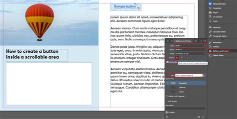 How To Create A Button Inside A Scrollable Area Webpublication Interactive Content Publishing