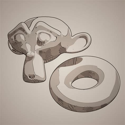 tried making an npr hand drawn shader in eevee i think it turned out pretty good r blender
