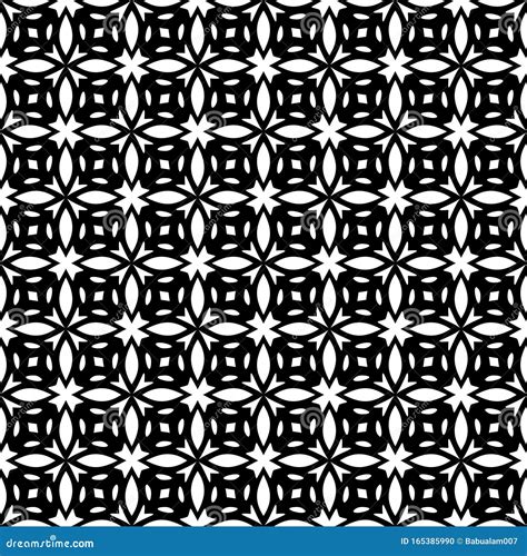 Black And White Vector Abstract Seamless Pattern With Grid Diamond
