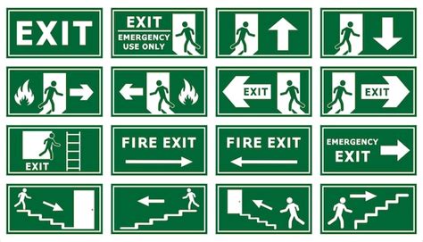 Premium Vector Exit Signs On Pack Vector Design