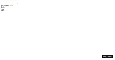 Babel Parser Sandbox Codesandbox