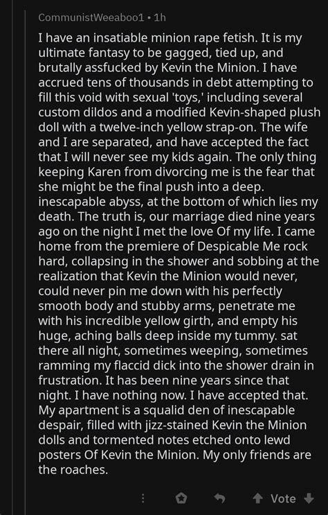 A Weird Minion Fetish NSFW A Wholesome Letter From A Year Old Kid To Santa SFW R