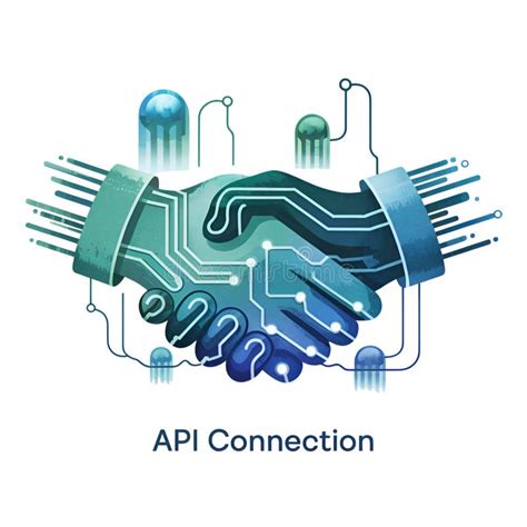 Handshake With Circuit Pattern Representing Api Connection Concept Art