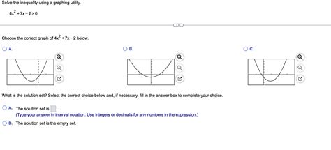 Solved Solve The Inequality Using A Graphing Utility Chegg