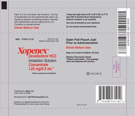 Xopenex Inhalation Solution Concentrate Fda Prescribing Information Side Effects And Uses